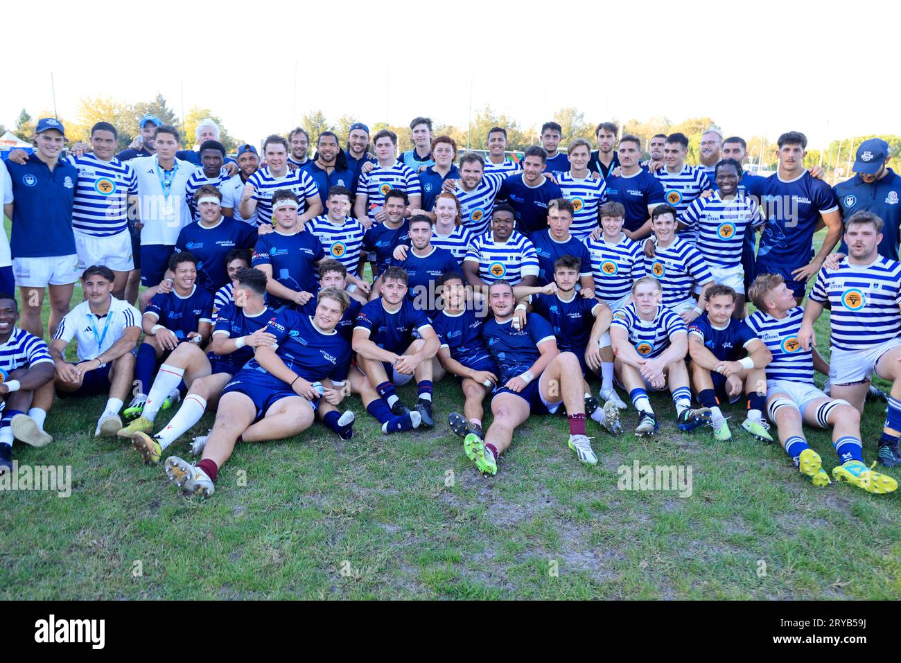 Pessac, France. September 28, 2023. On the sidelines of the 2023 Rugby ...