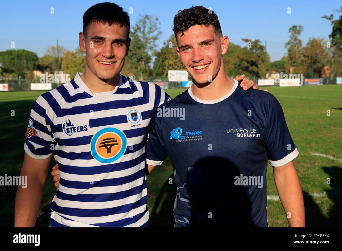 Pessac, France. September 28, 2023. On the sidelines of the 2023 Rugby ...