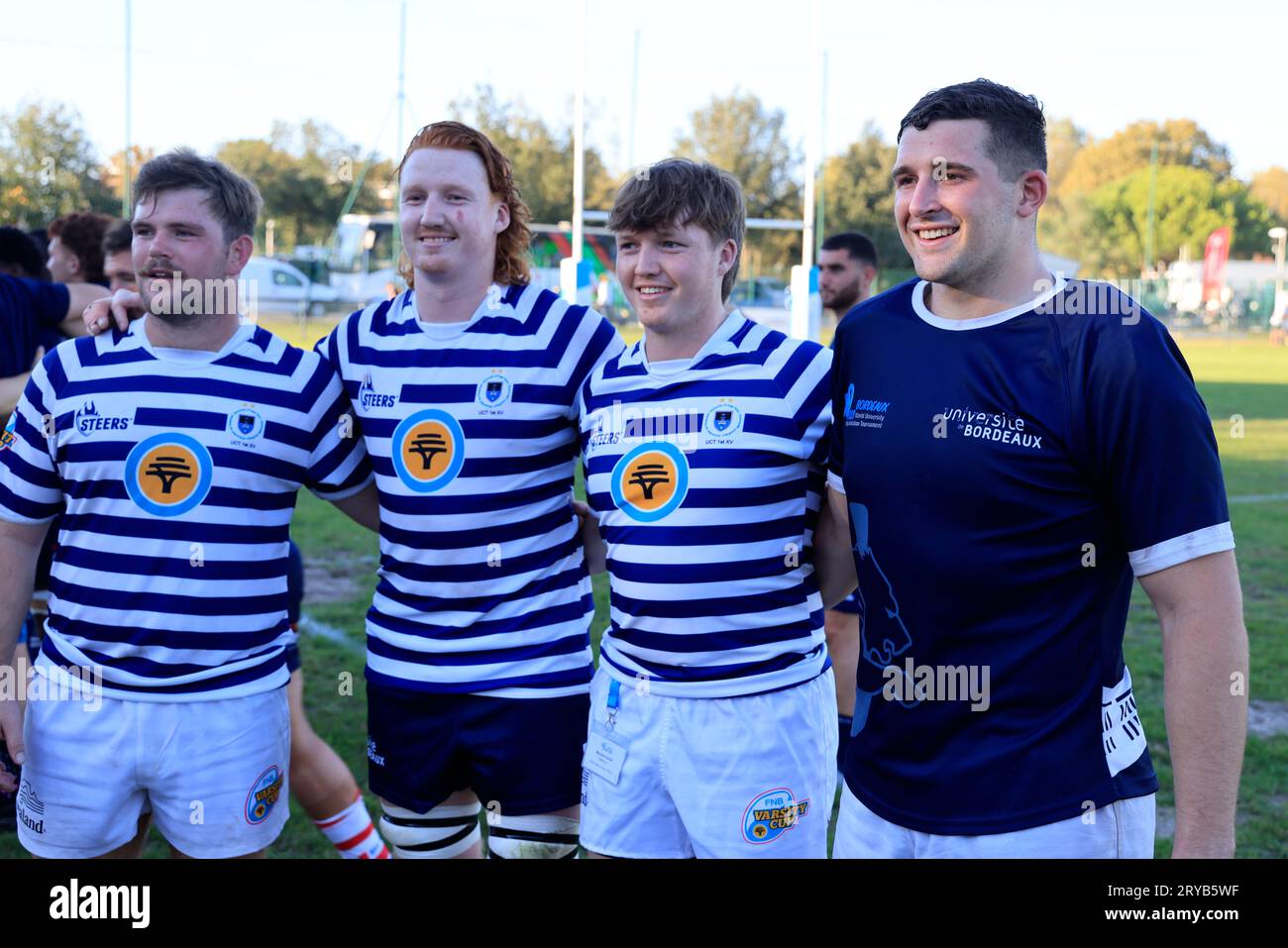 Pessac, France. September 28, 2023. On the sidelines of the 2023 Rugby ...
