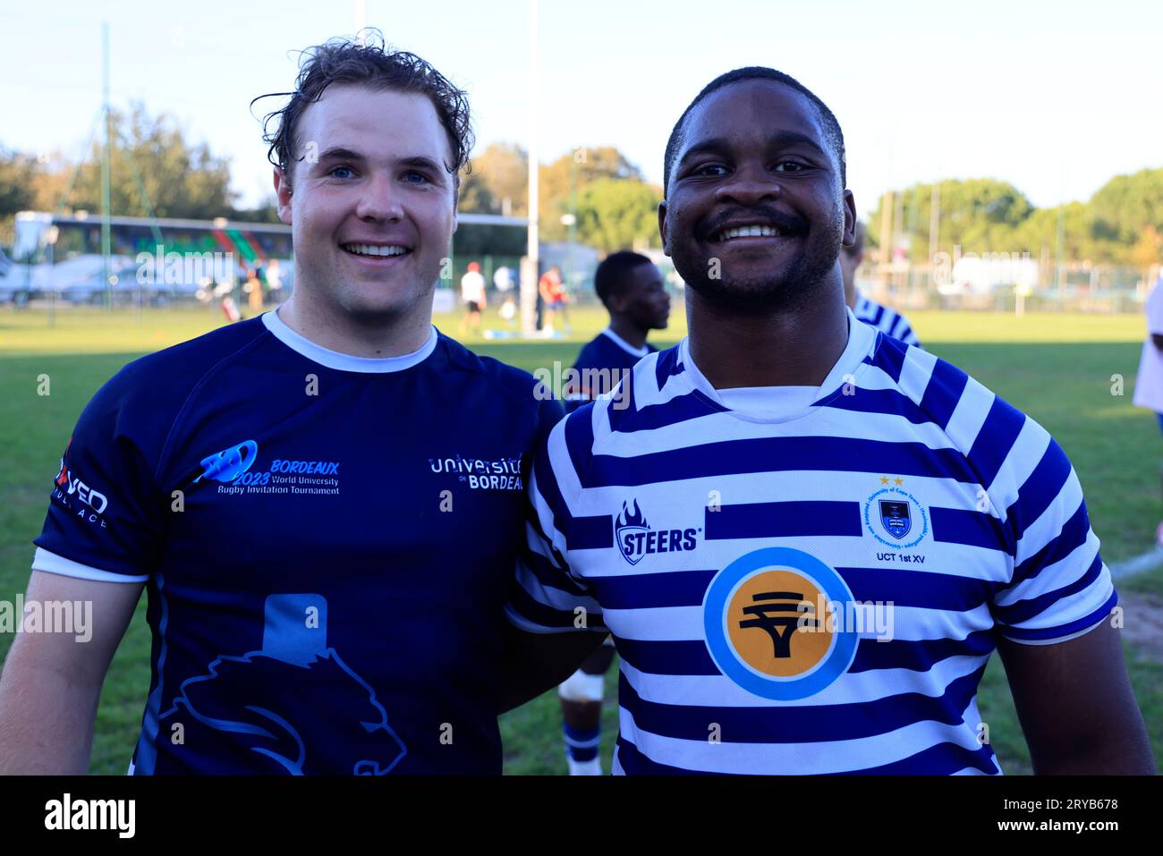 Pessac, France. September 28, 2023. On the sidelines of the 2023 Rugby ...