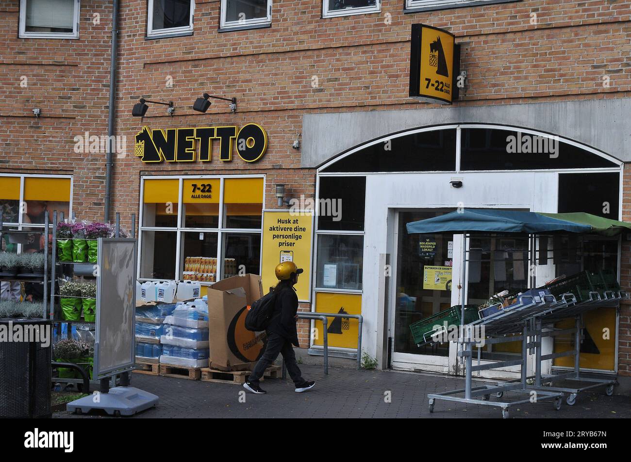 Copenhagen/Denmark /30 September 2023/Netto grocery Kastrup in danish ...