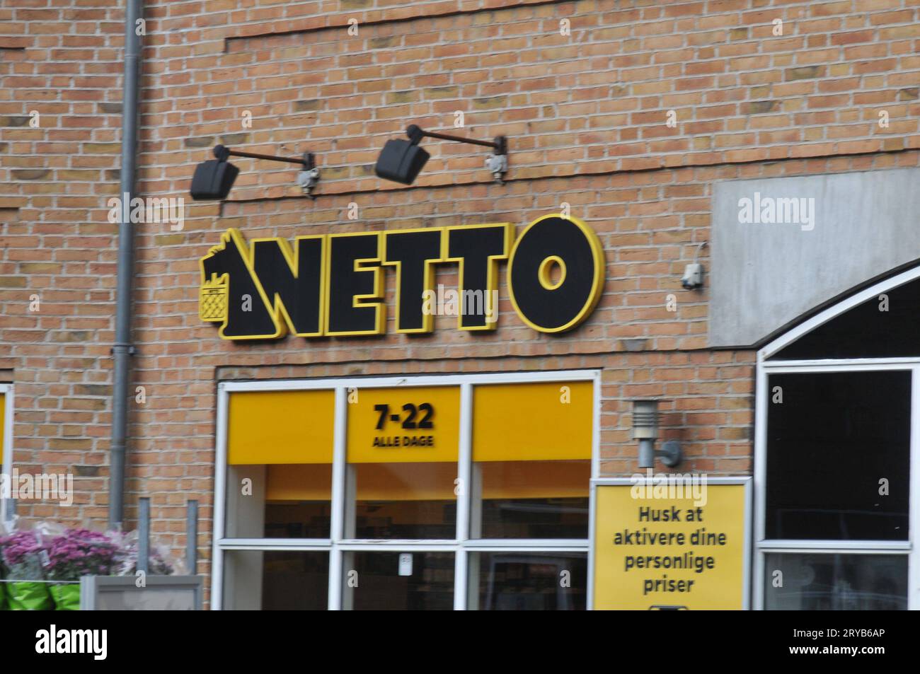Copenhagen/Denmark /30 September 2023/Netto grocery Kastrup in danish ...