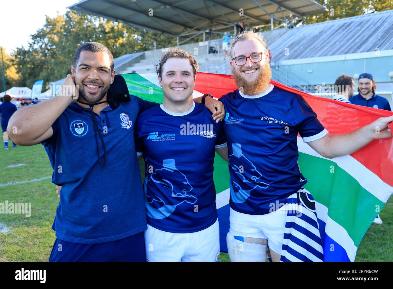 Pessac, France. September 28, 2023. On the sidelines of the 2023 Rugby ...