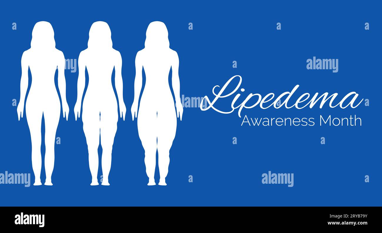 Lipedema Awareness Month Background Illustration Banner with Woman in ...