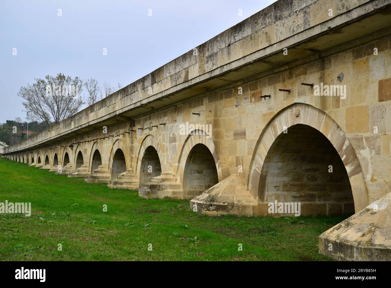 Located in Edirne, Turkey, the Historical Long Bridge was built in 1443 ...