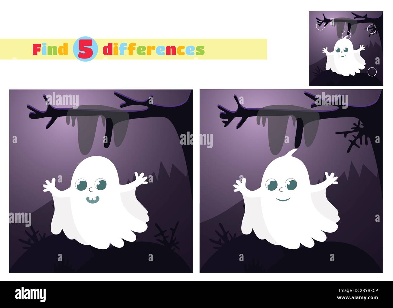 Game template spot difference illustration hi-res stock photography and ...