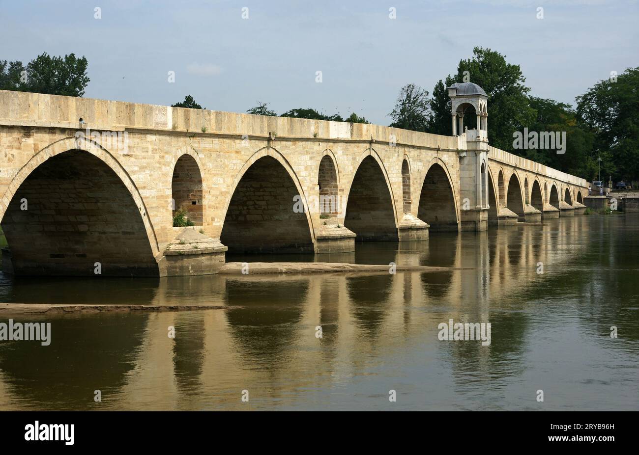 Meric Bridge, located in Edirne, Turkey, was built in 1847 Stock Photo ...