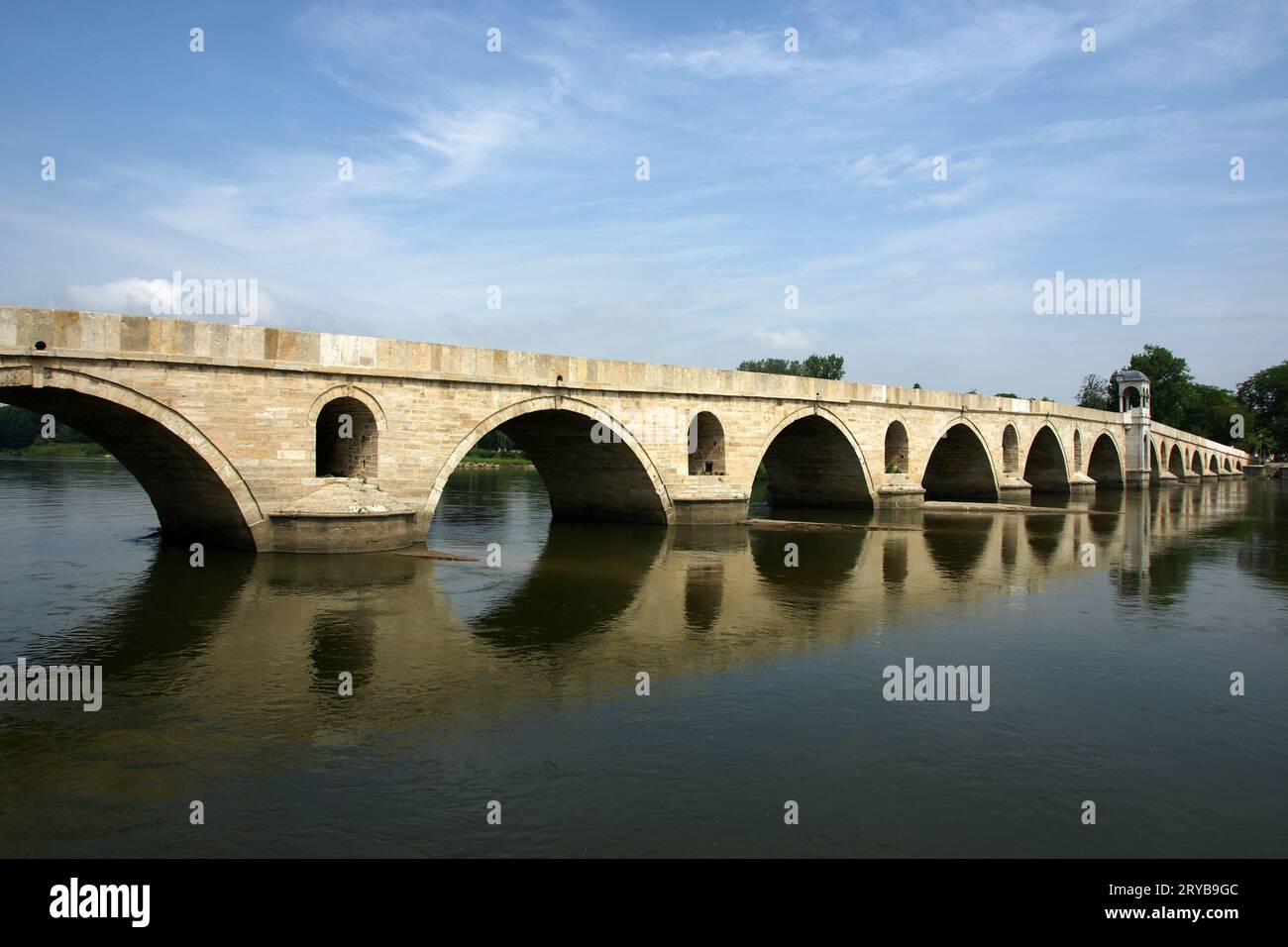 Meric Bridge, located in Edirne, Turkey, was built in 1847 Stock Photo ...