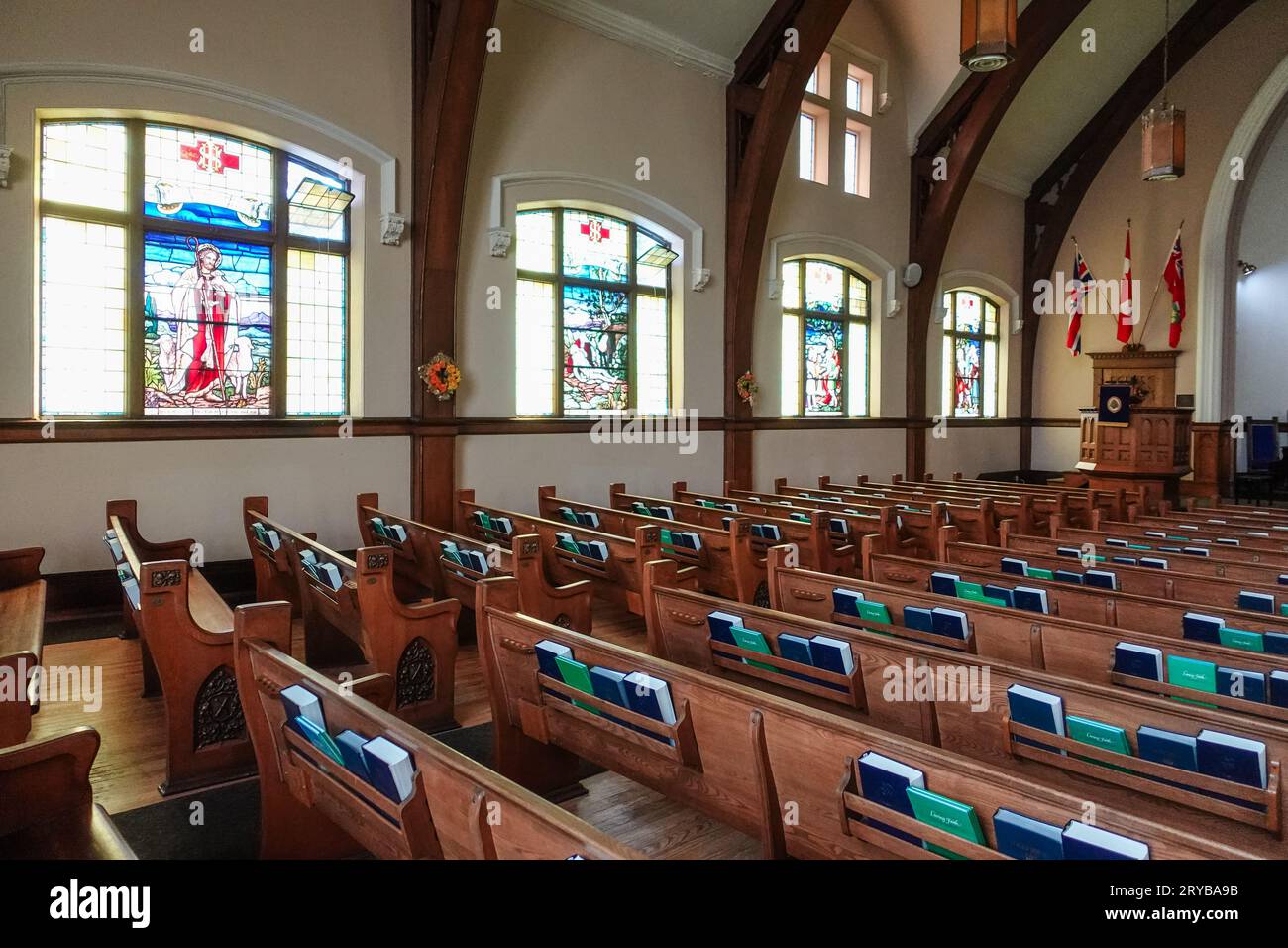 inside an empty church with nobody Stock Photo - Alamy