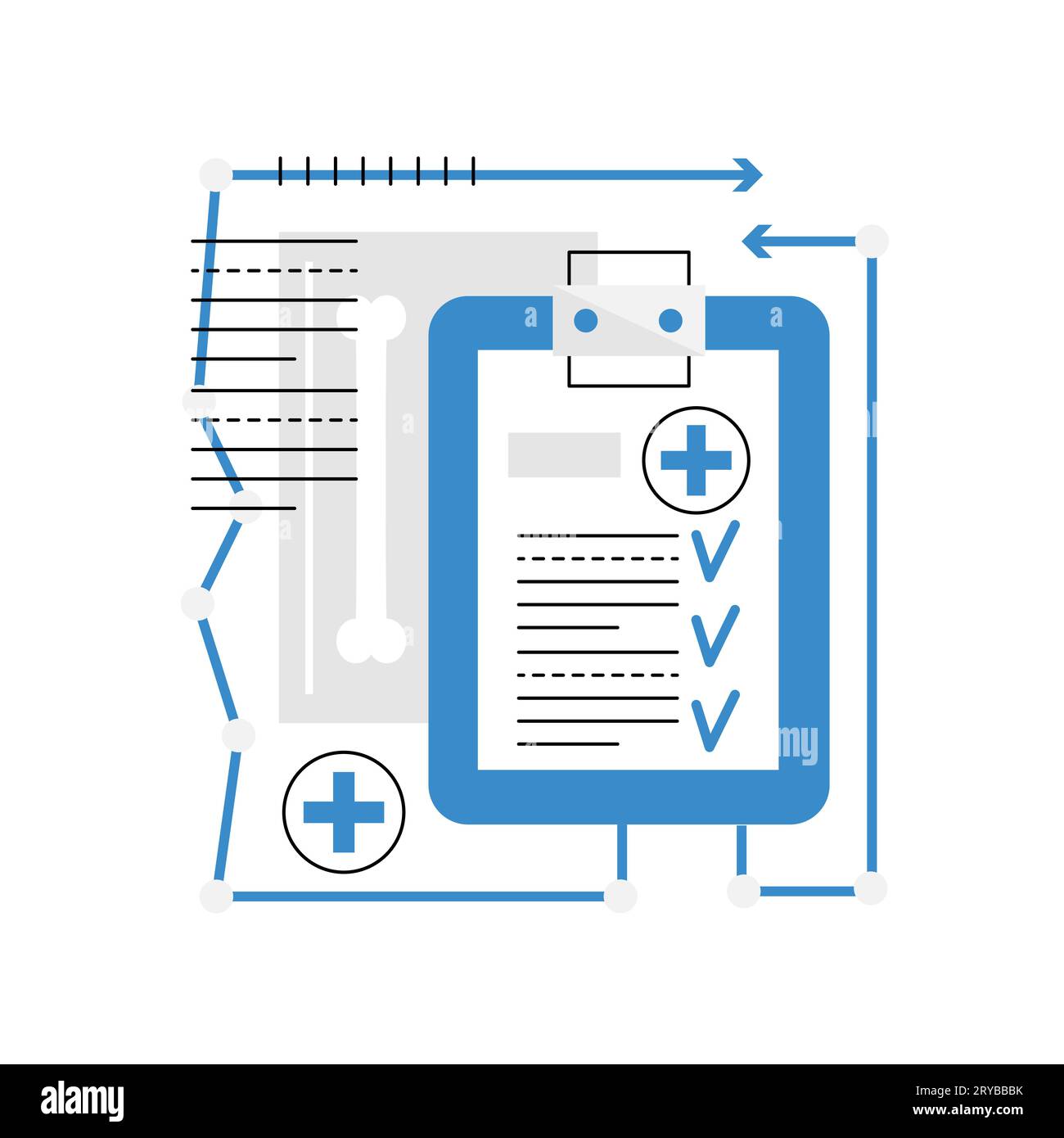 Patient medical records. Healthcare analysis, health history, test ...