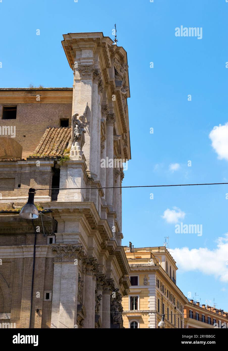 Architectural fragments in the city streets, Rome Stock Photo - Alamy