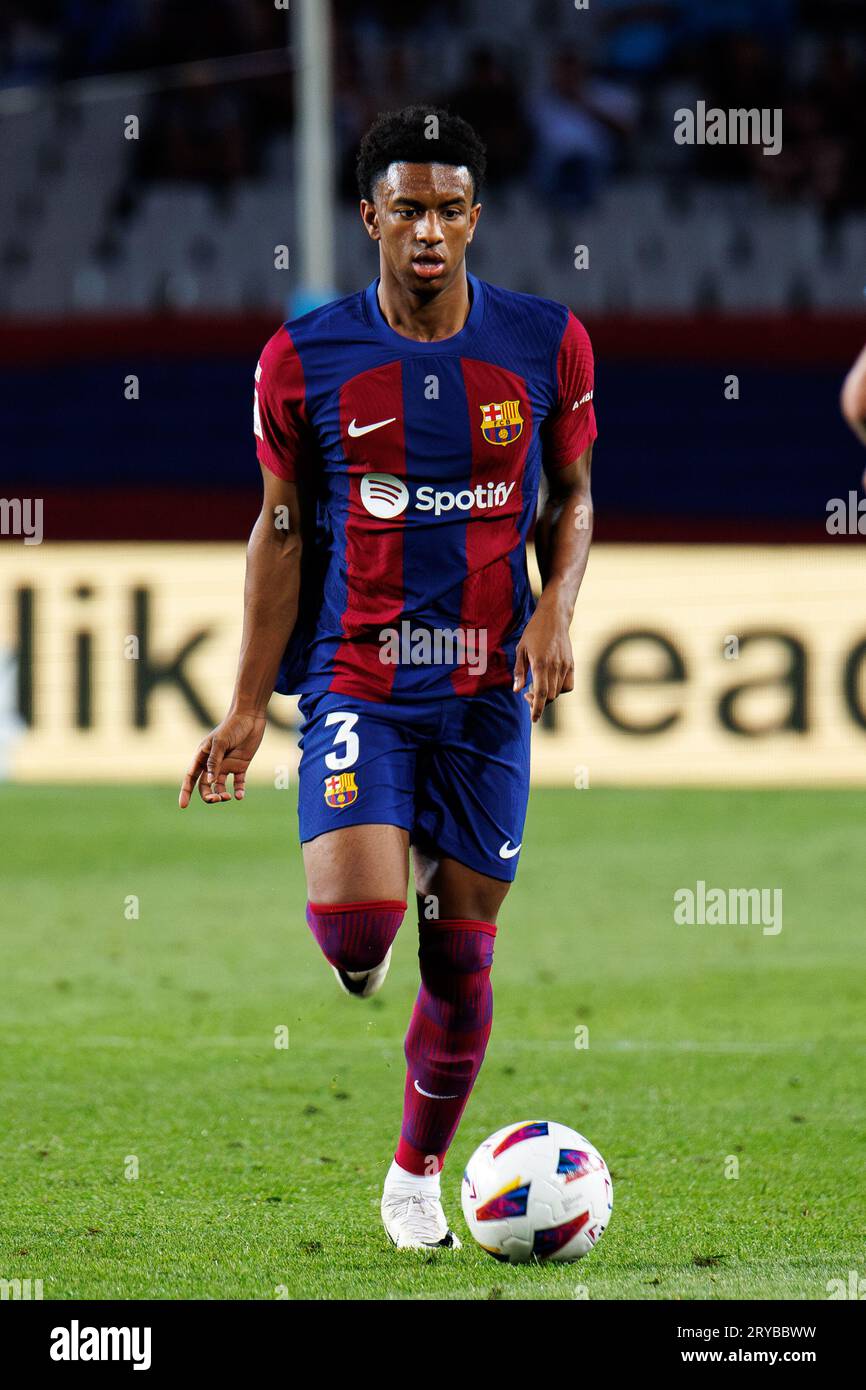 Barcelona, Spain. 23th Sep, 2023. Alejandro Balde in action during the ...