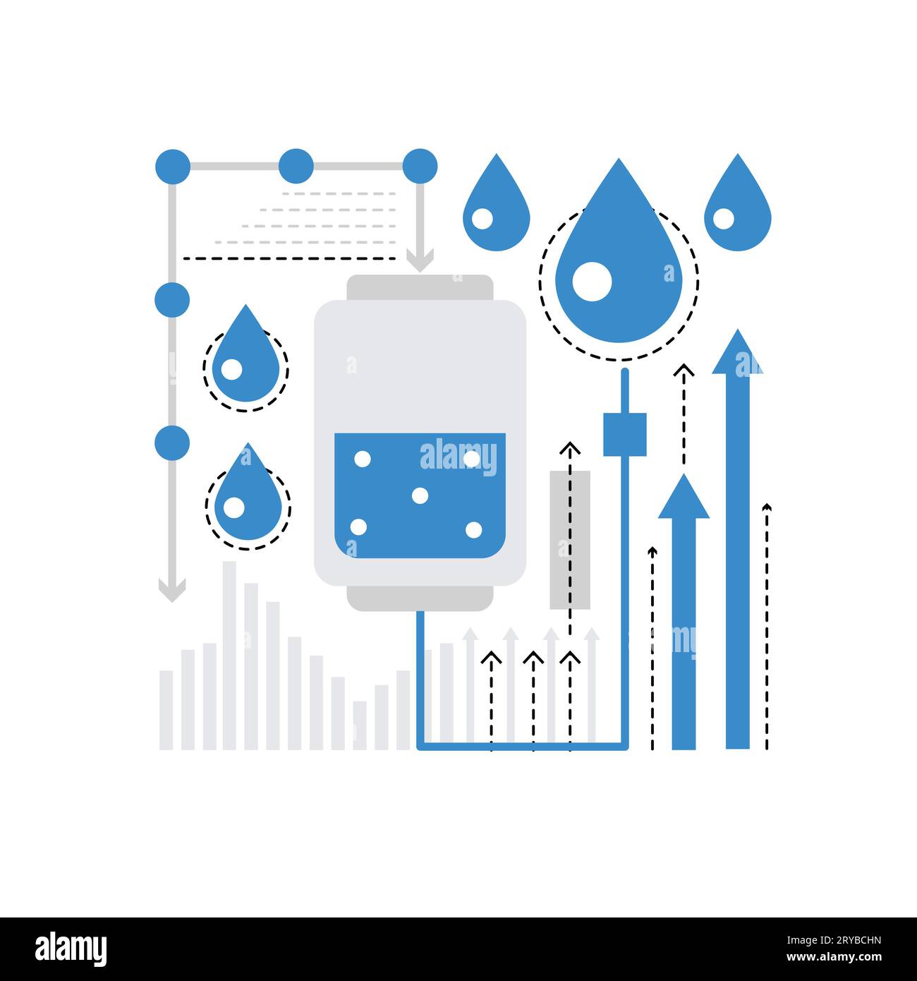 Health medicine droppers. Pipette dropper, eyes and ears drops vector ...