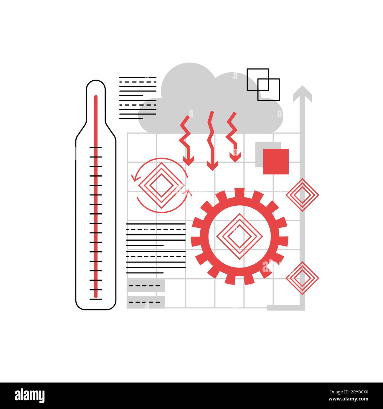 Medical thermometer instrument. Healthcare equipment, medical device ...