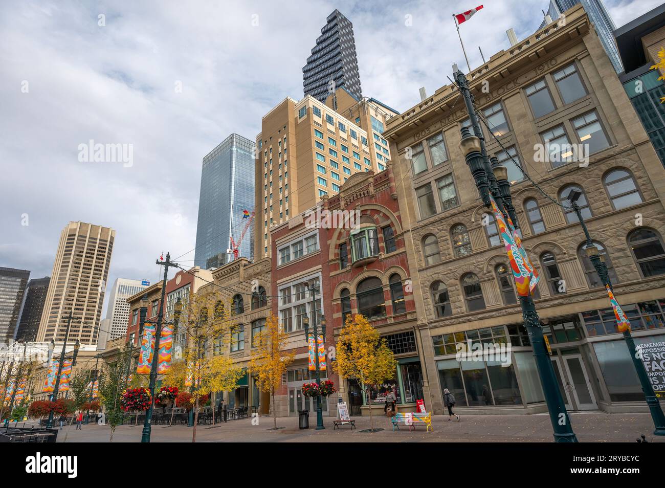 Calgary, Alberta, Canada – September 26, 2023: Historic and skyscraper ...