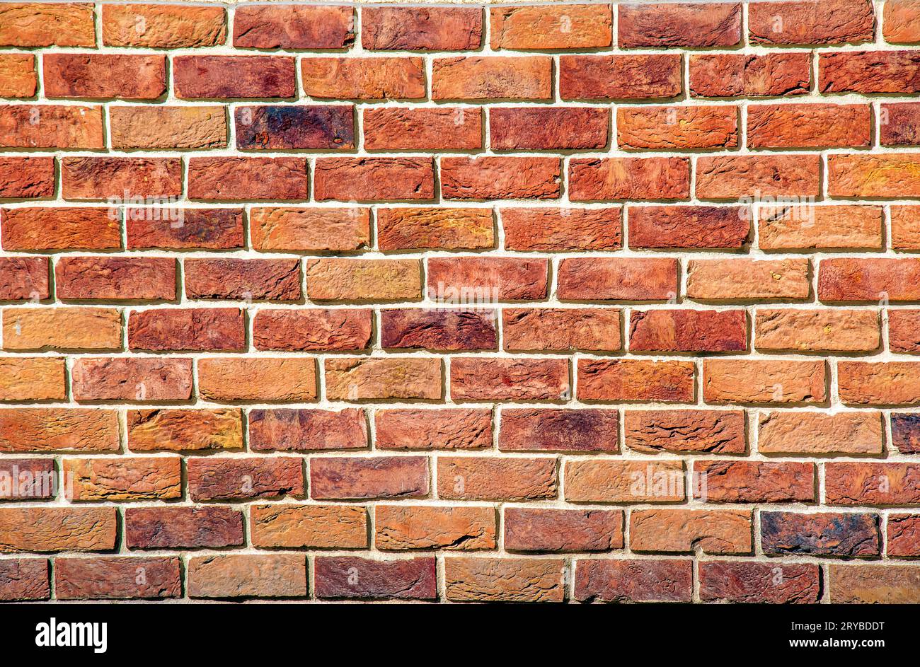Brick tile wall abstract background. Exterior view of a house made of ...