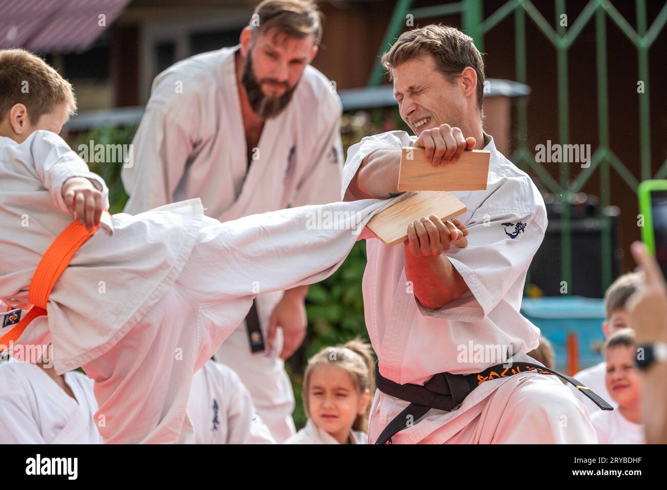 demonstration performances of children in karate Stock Photo - Alamy