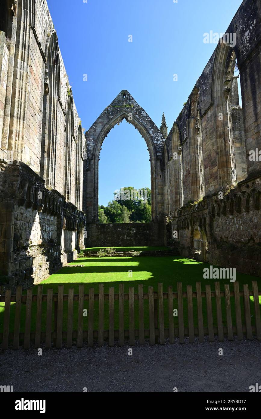 Inside the ruins of the 12th century Augustinian monastery at Bolton ...