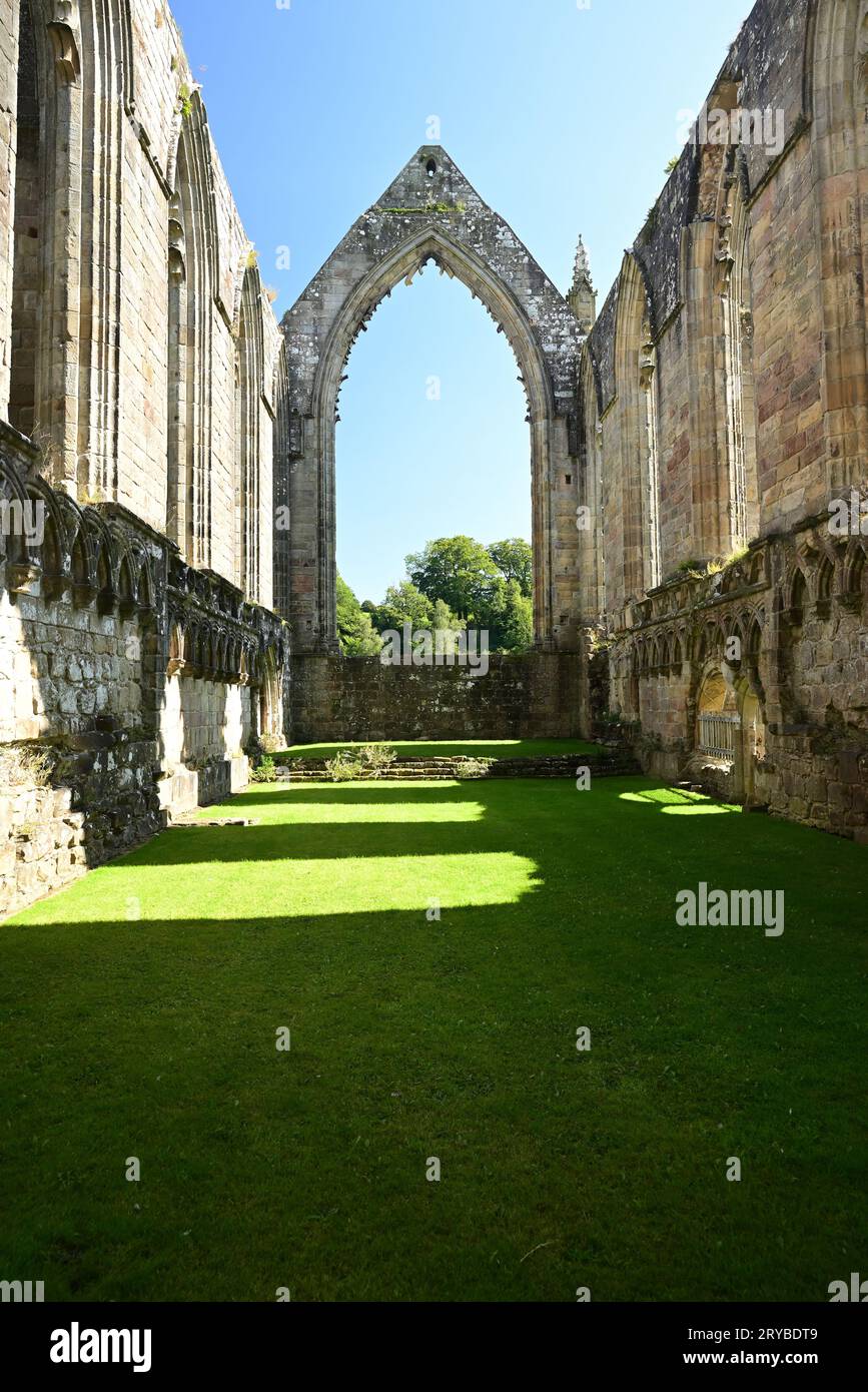 Inside the ruins of the 12th century Augustinian monastery at Bolton ...