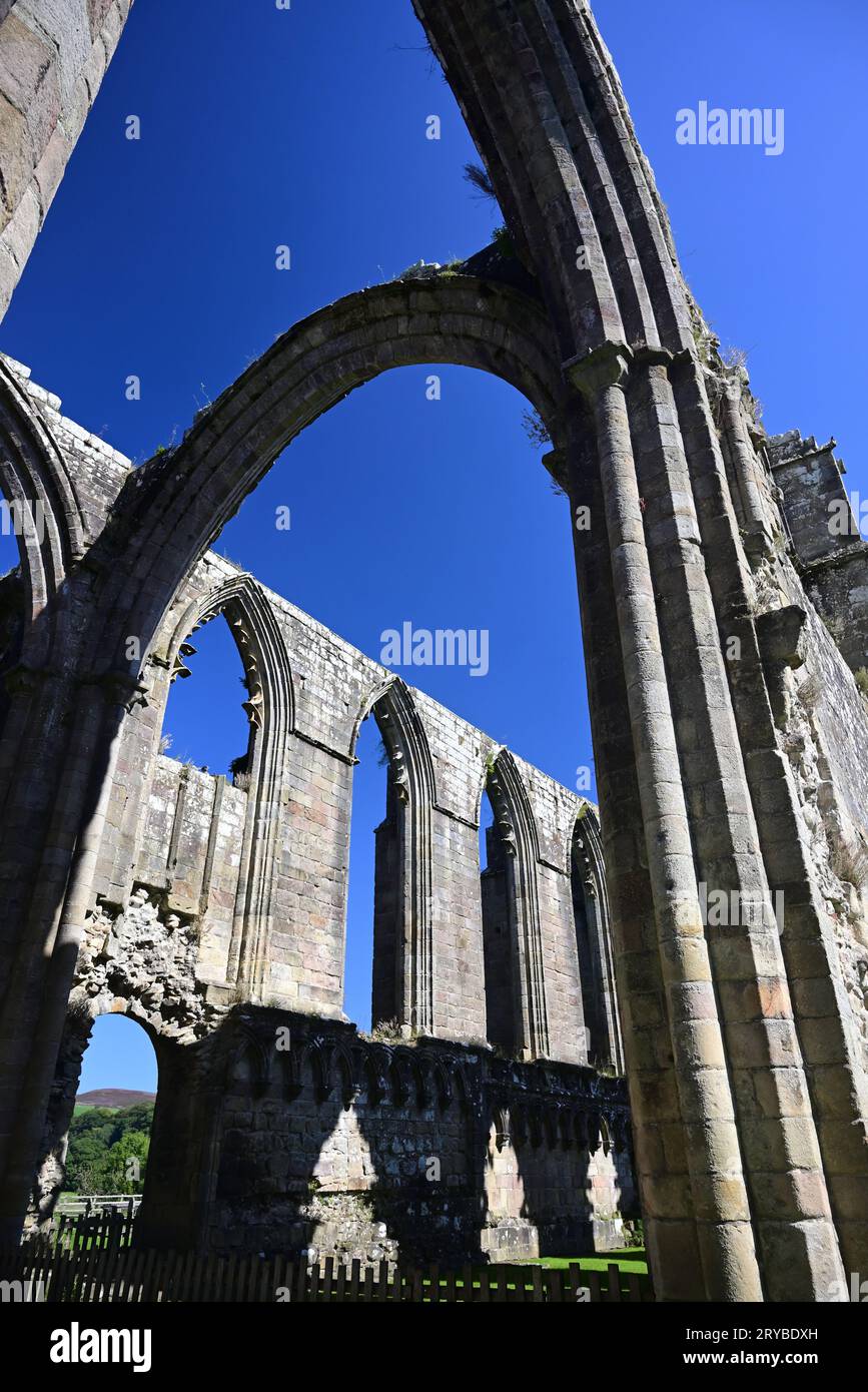 Inside the ruins of the 12th century Augustinian monastery at Bolton ...