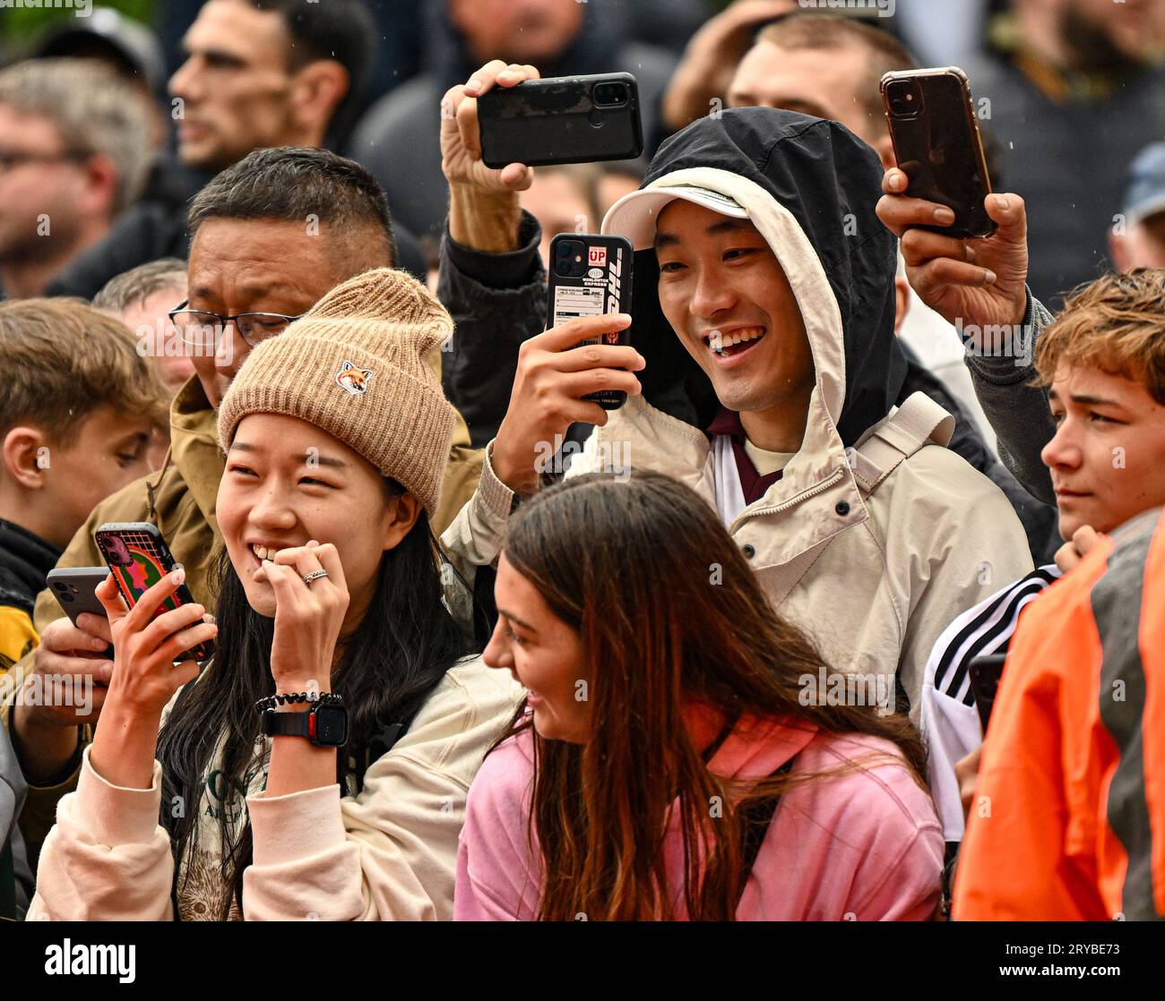 Manchester city fans arrive at the stadium hi-res stock photography and ...