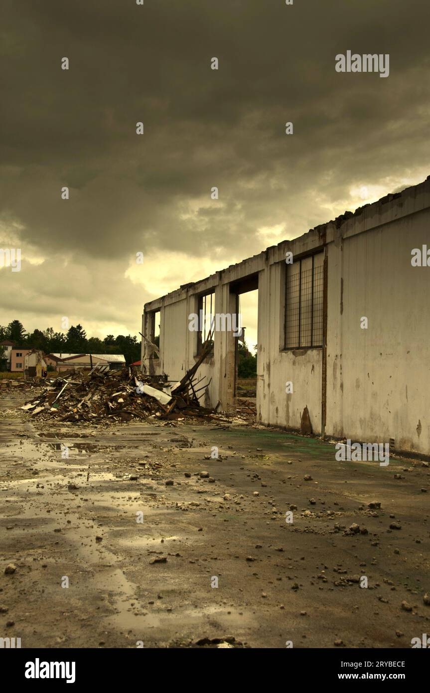 wall of a building during a demolition, in abandon Stock Photo - Alamy