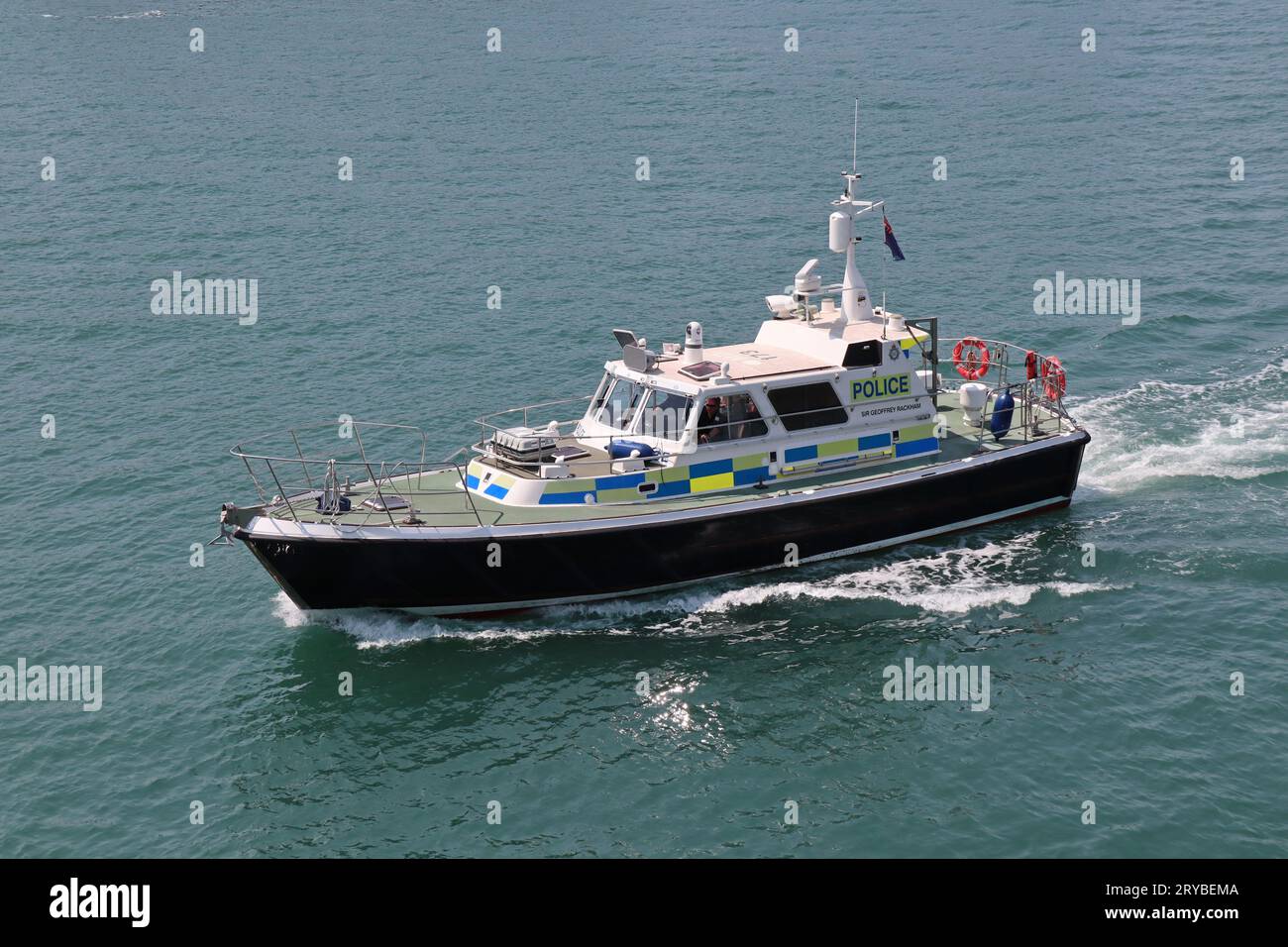 The Ministry of Defence police launch SIR GEOFFREY RACKHAM patrolling ...