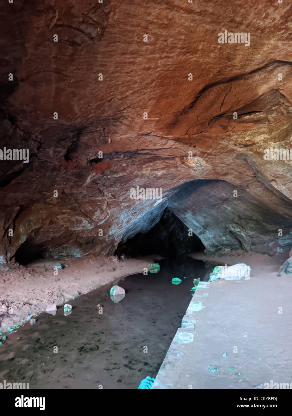 Entrance of a cave Stock Photo - Alamy