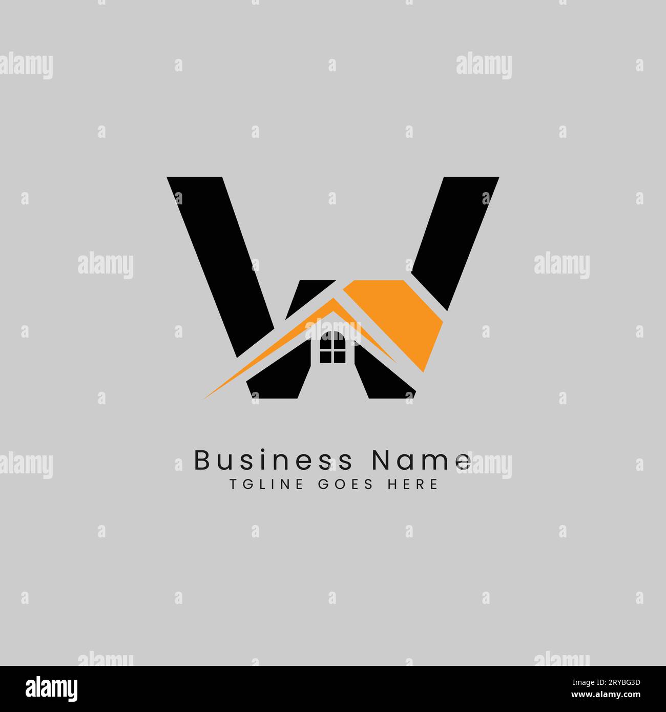 W Letter Real Estate Logo, Vector illustration Template Concept Design ...