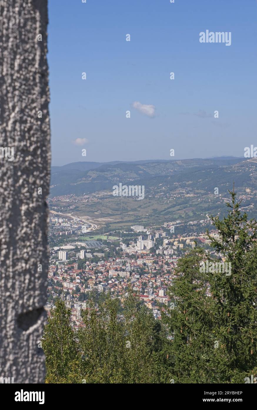 Sarajevo, Bosnia and Herzegovina - Sep 28, 2023: Signs of bosnian war ...