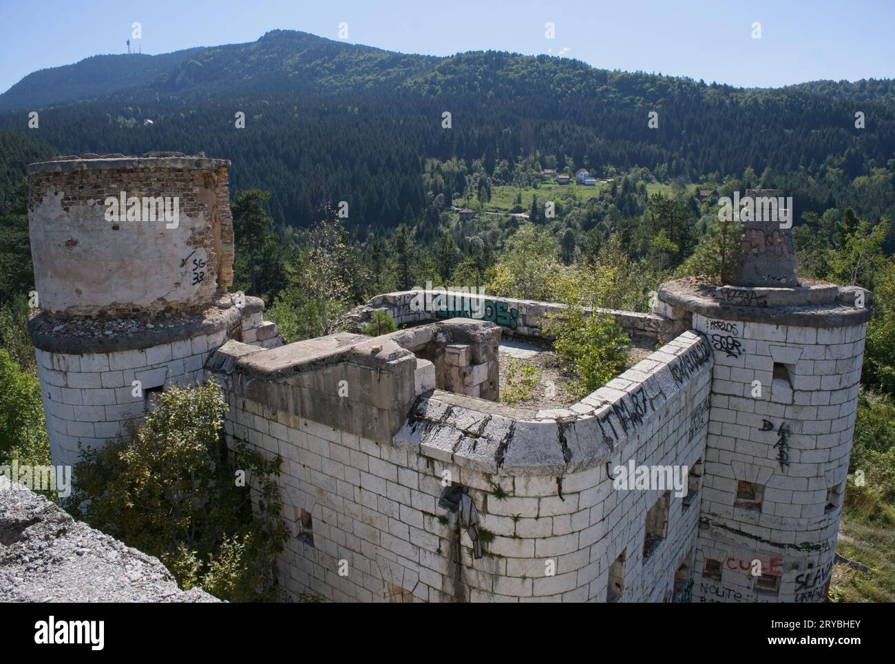 Sarajevo, Bosnia and Herzegovina - Sep 28, 2023: Signs of bosnian war ...