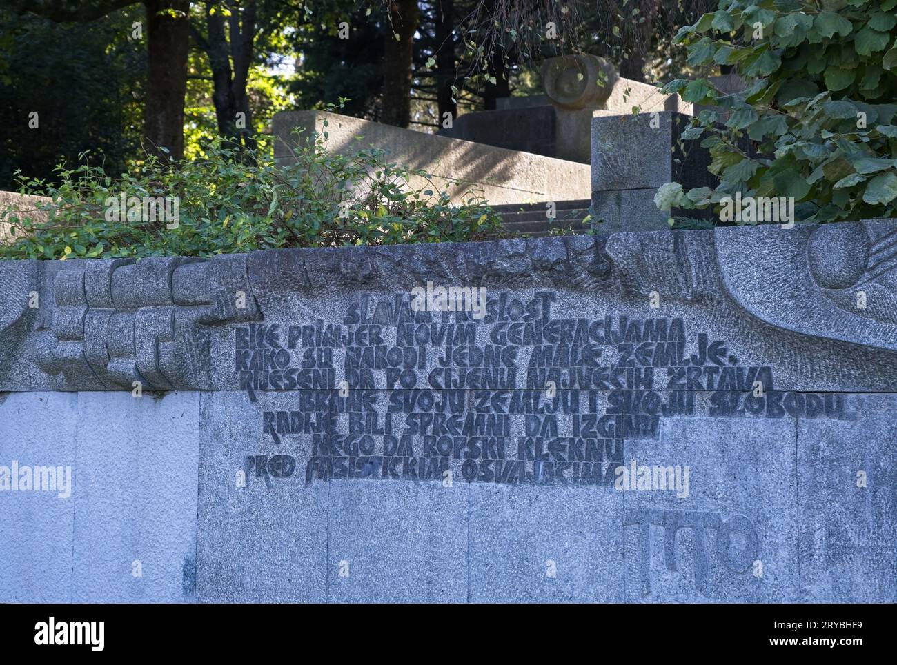 Sarajevo, Bosnia and Herzegovina - Sep 28, 2023: This memorial complex ...