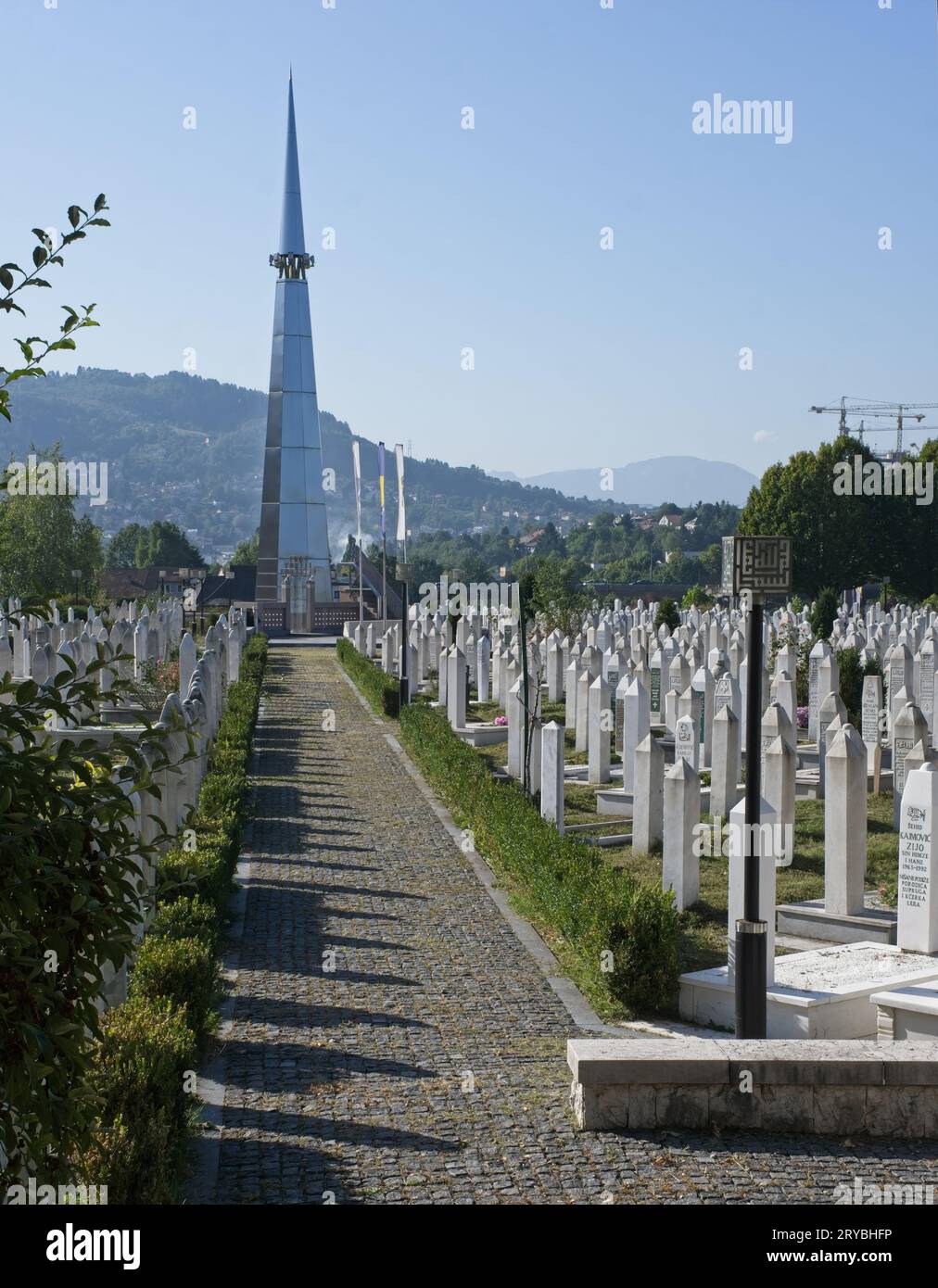 Sarajevo, Bosnia and Herzegovina - Sep 29, 2023: Mezarje Stadion. Many ...