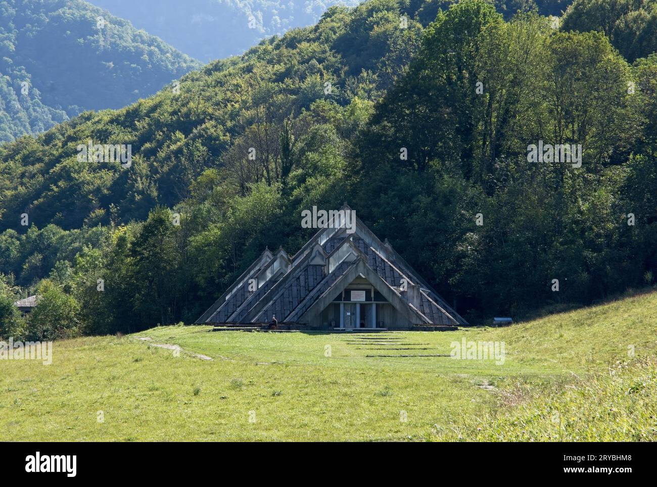 Tjentiste, Bosnia and Herzegovina - Sep 29, 2023: This memorial complex ...