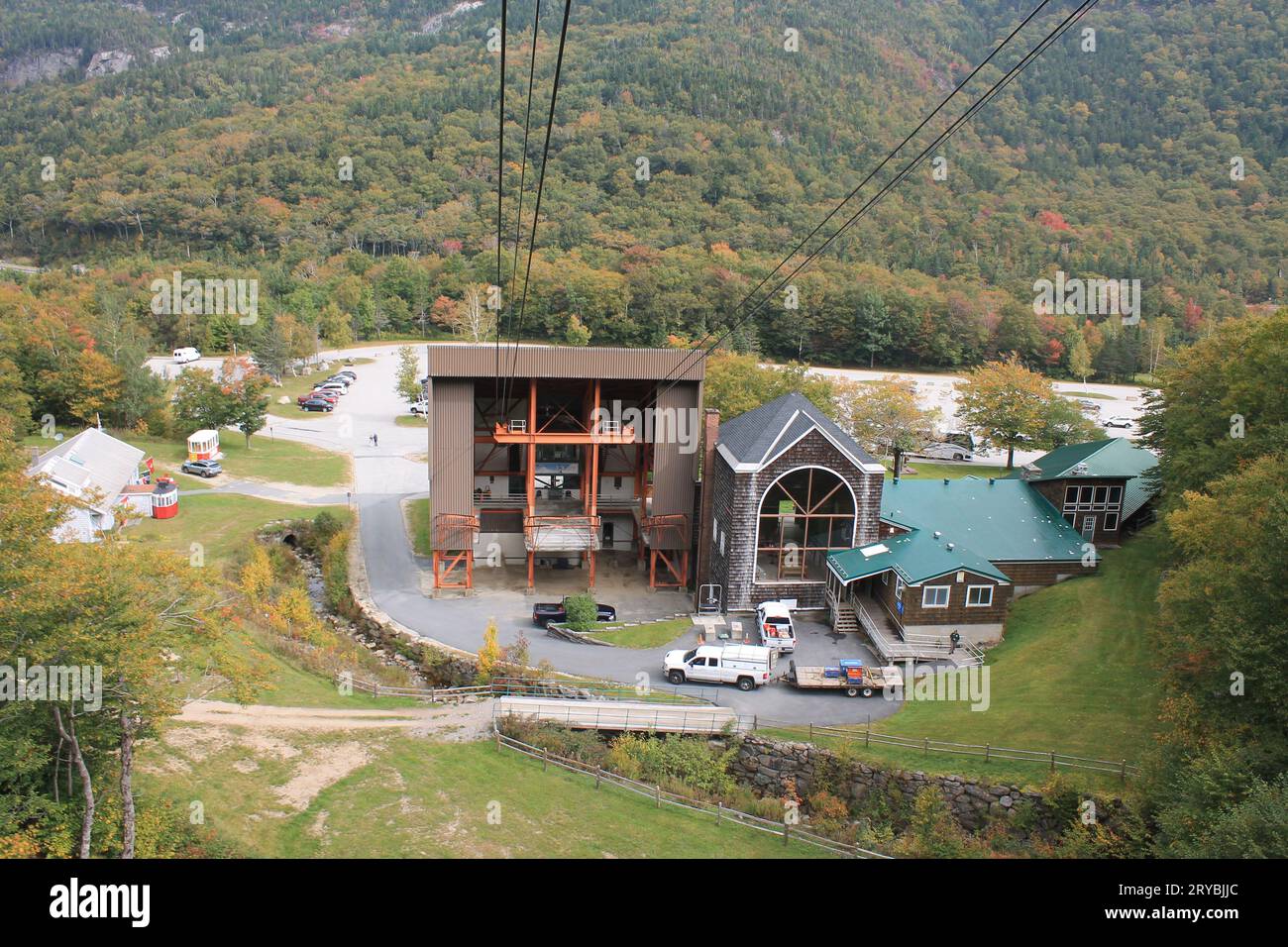 Aerial tramway in Franconia Notch, New Hampshire, Canon Mountain Stock ...