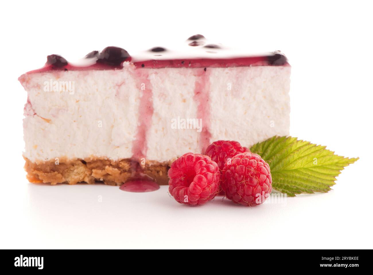 Cheese Cake slice Stock Photo - Alamy