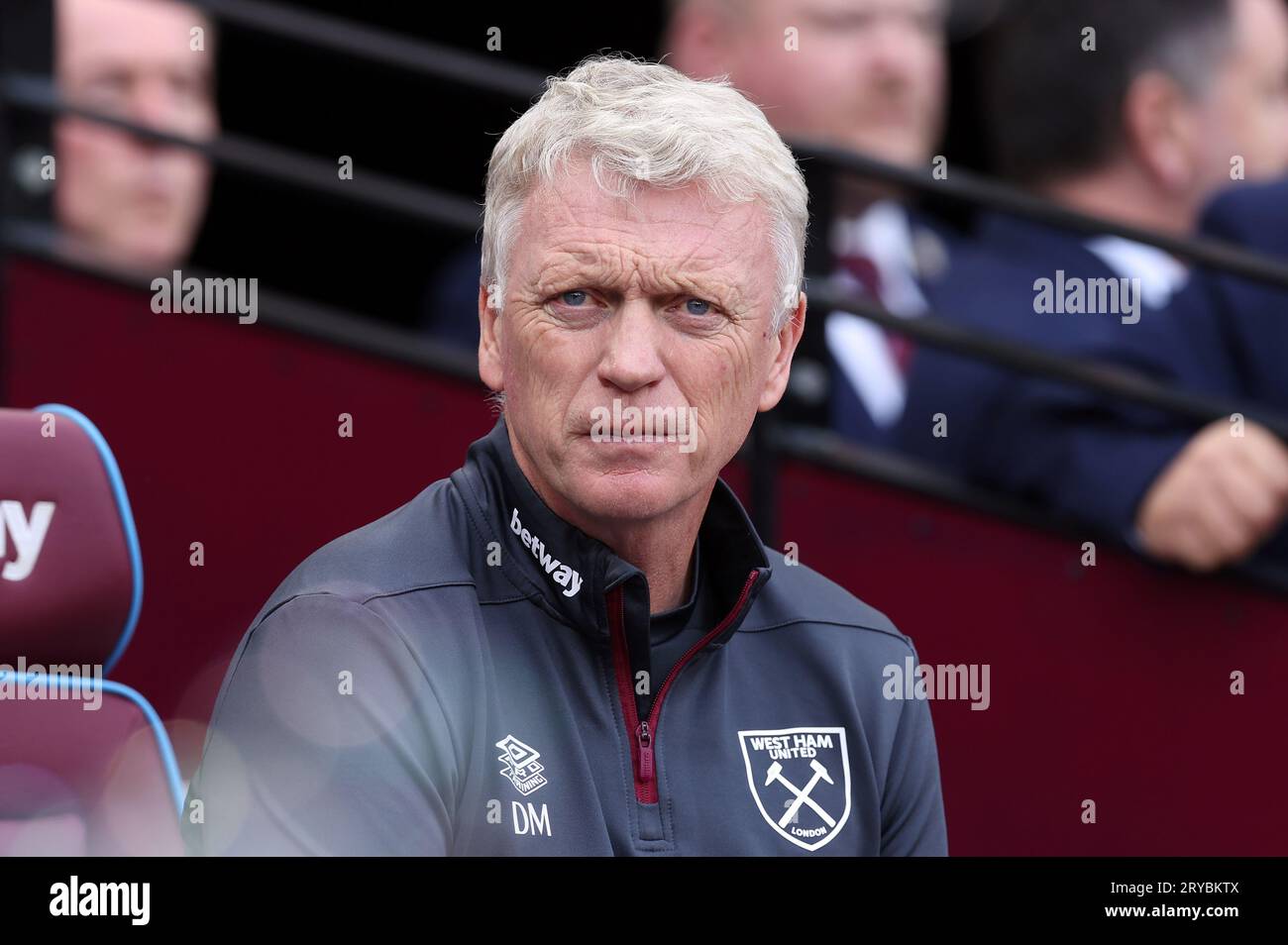 West Ham United manager David Moyes during the Premier League match at ...