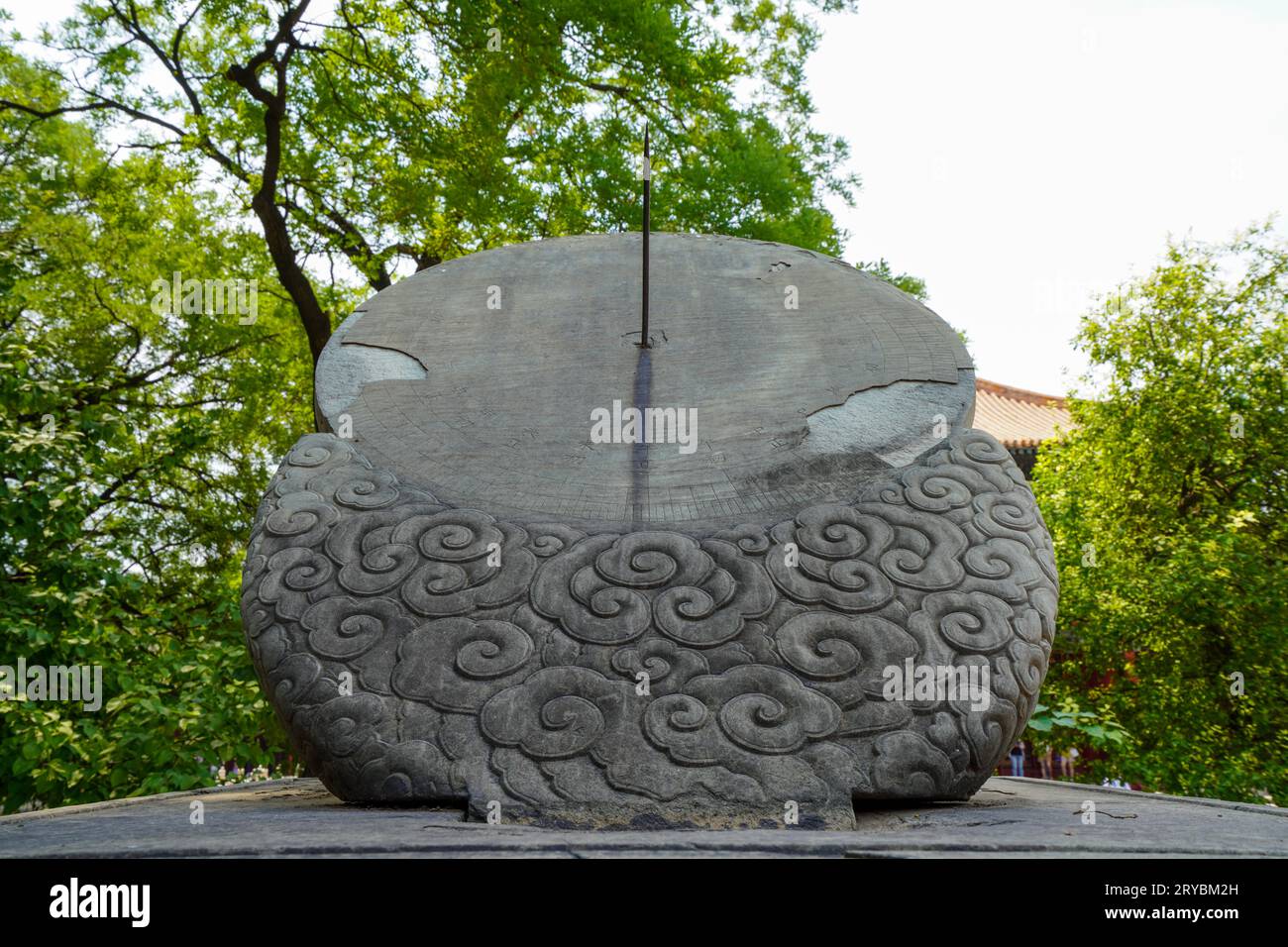 Beijing City, China - July 2, 2023: Ancient Chinese timer - sundial in ...
