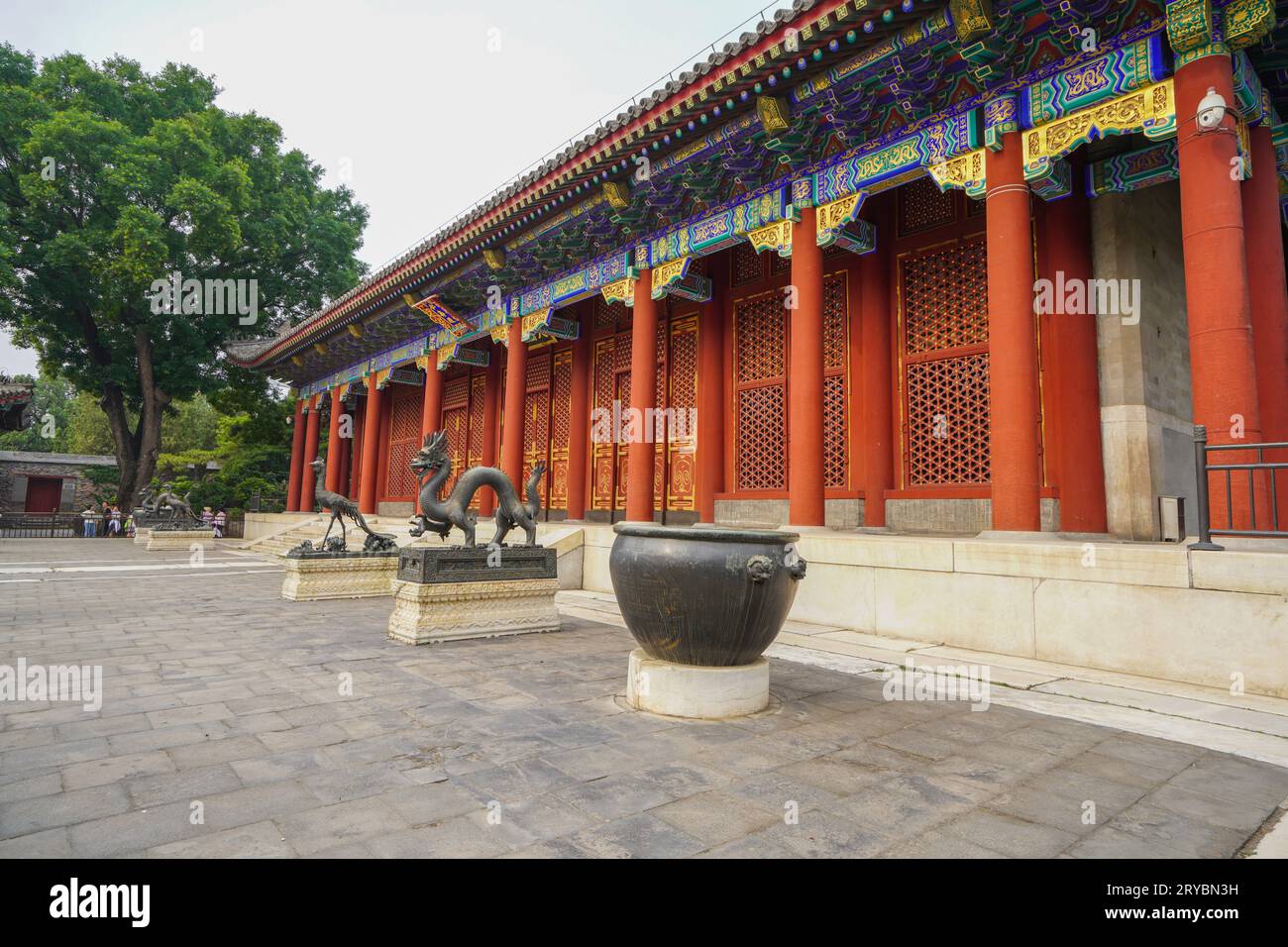 Beijing City, China - July 3, 2023: Dragon and Phoenix Sculpture and ...