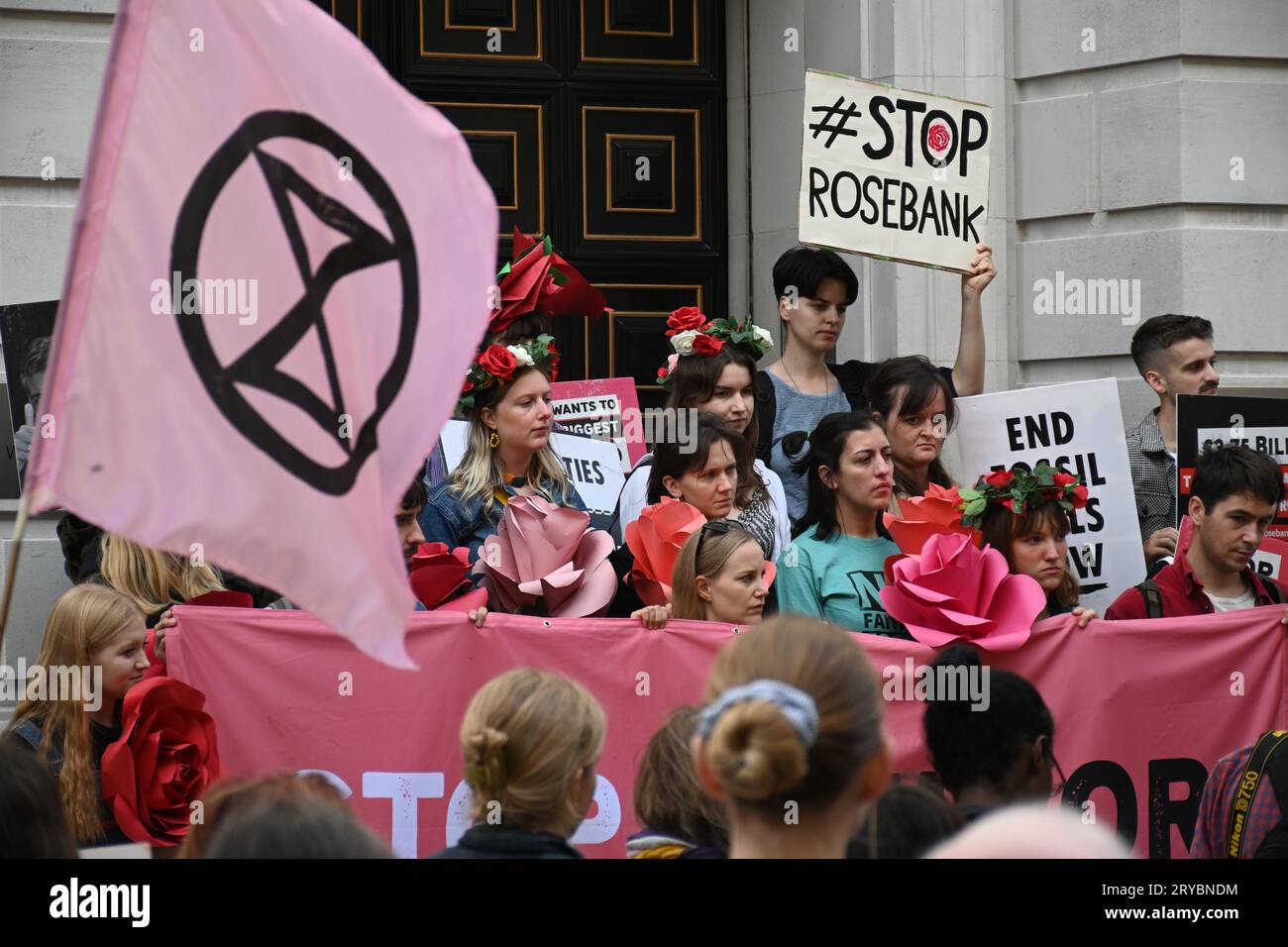 Whitehall Place, London, UK. 30th Sep, 2023. Protests against the UK ...