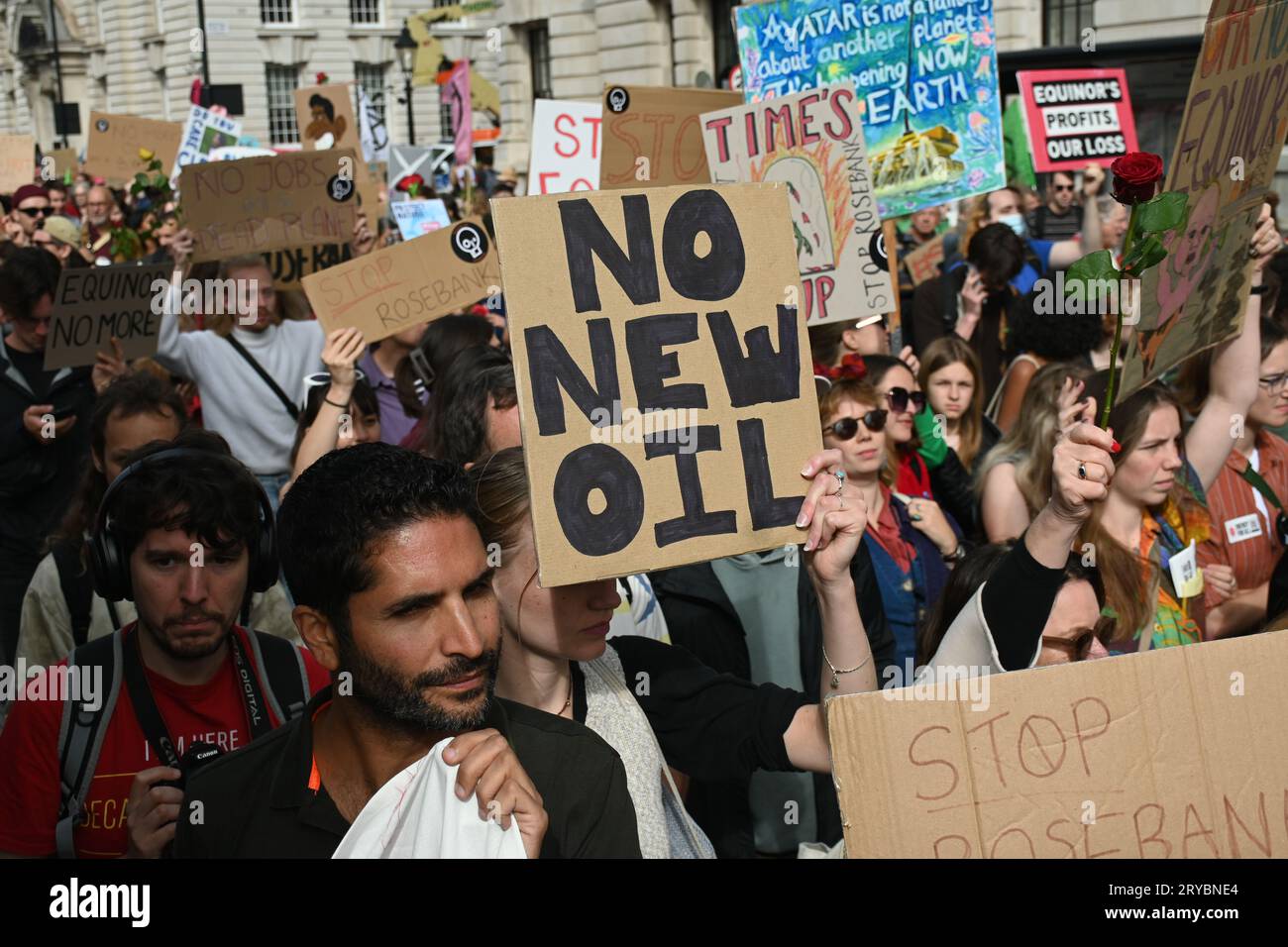 Whitehall Place, London, UK. 30th Sep, 2023. Protests against the UK ...