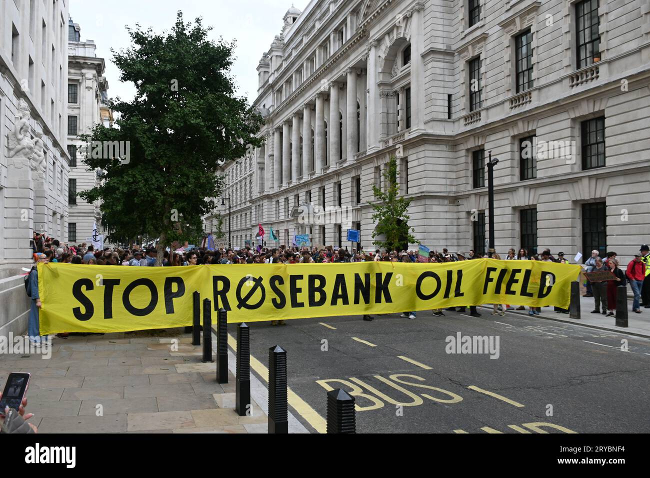Whitehall Place, London, UK. 30th Sep, 2023. Protests against the UK ...