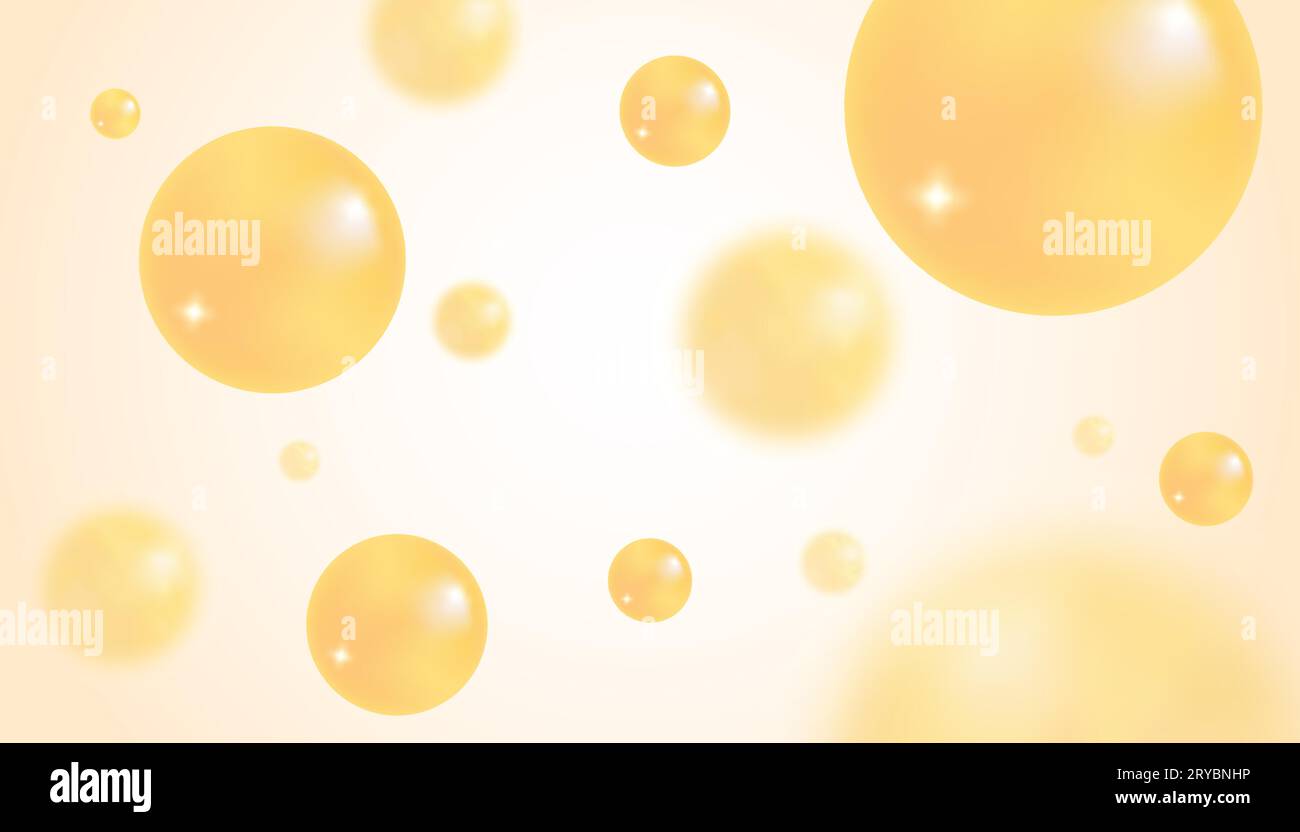 Vector abstract background with orange bubbles. Trendy vector ...