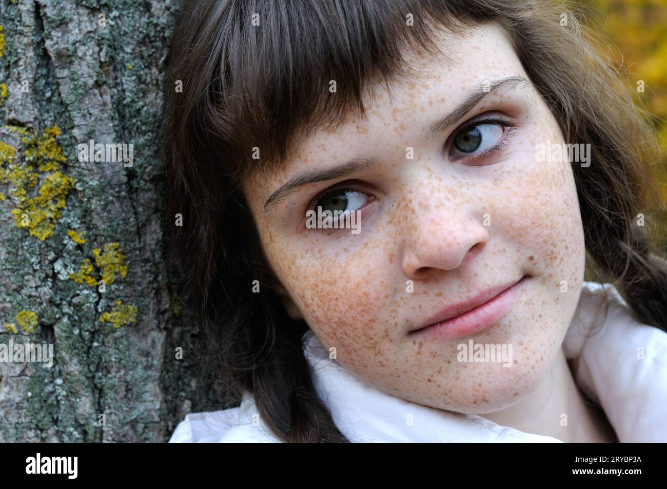 Freckled face hi-res stock photography and images - Alamy