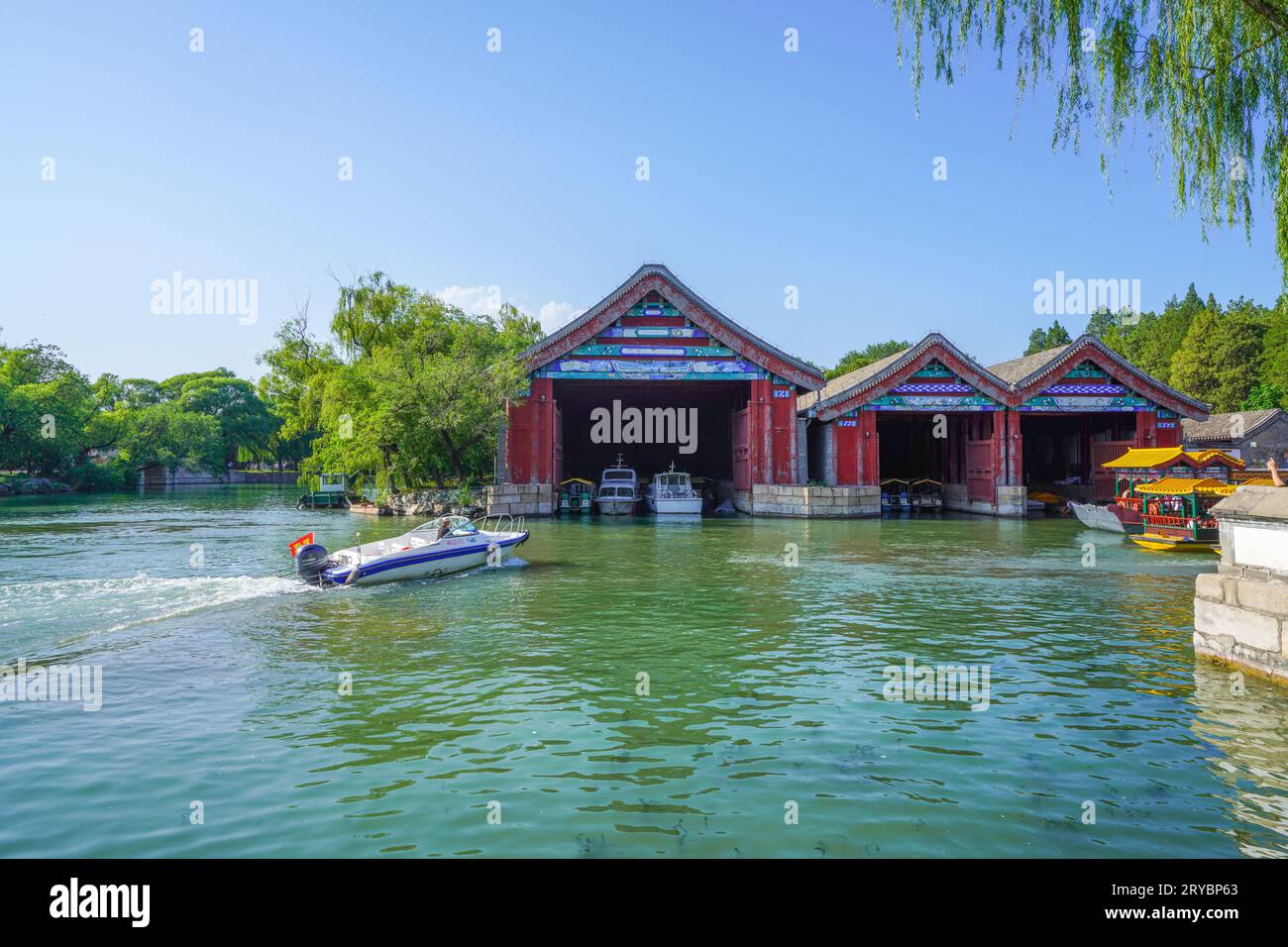 Beijing City, China - July 4, 2023: Large shipyard in Summer Palace in ...