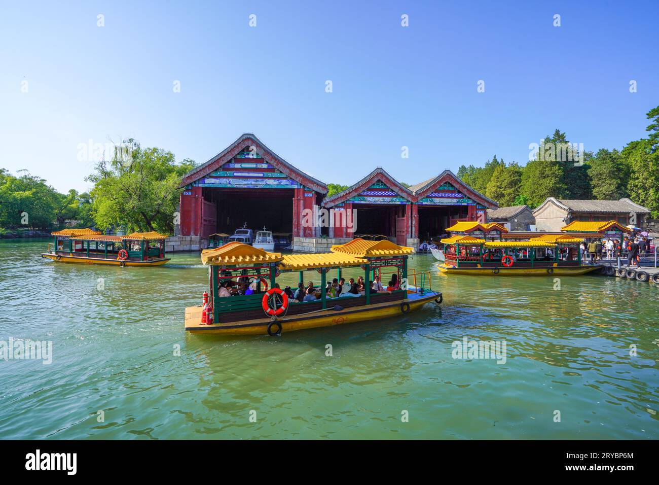 Beijing City, China - July 4, 2023: Large shipyard in Summer Palace in ...
