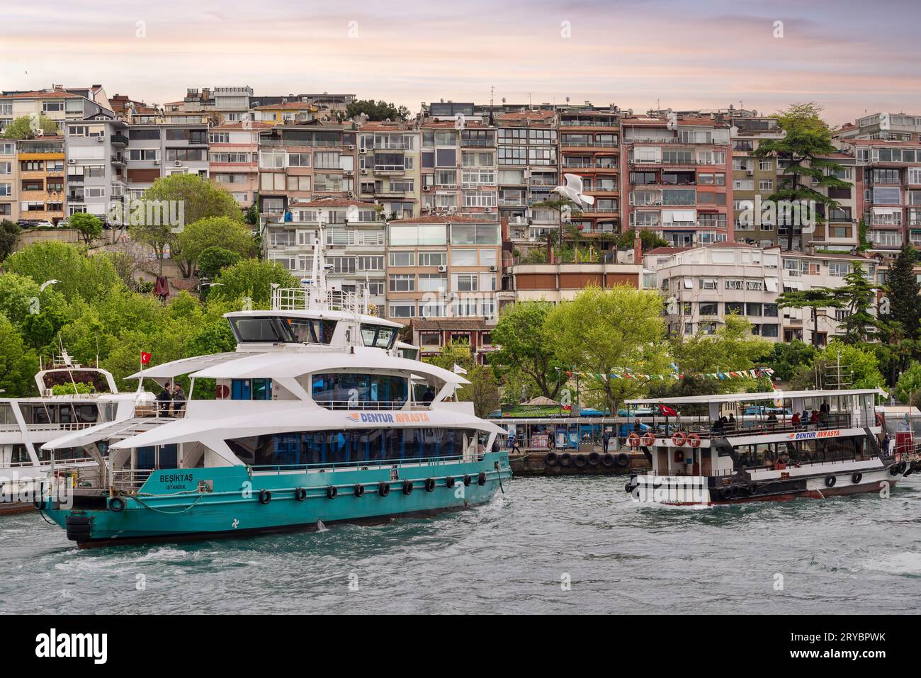 Istanbul, Turkey - May 10, 2023: Dentur Avrasya modern passenger ferry ...