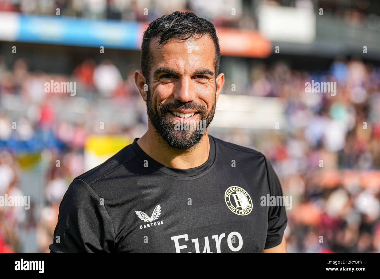 Rotterdam, The Netherlands. 30th Sep, 2023. Rotterdam - Feyenoord goalkeeper Kostas Lamprou ...