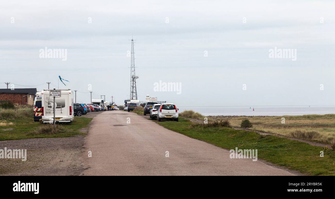 Camper vans and caravans parked up at South Gare,Redcar,England,UK ...
