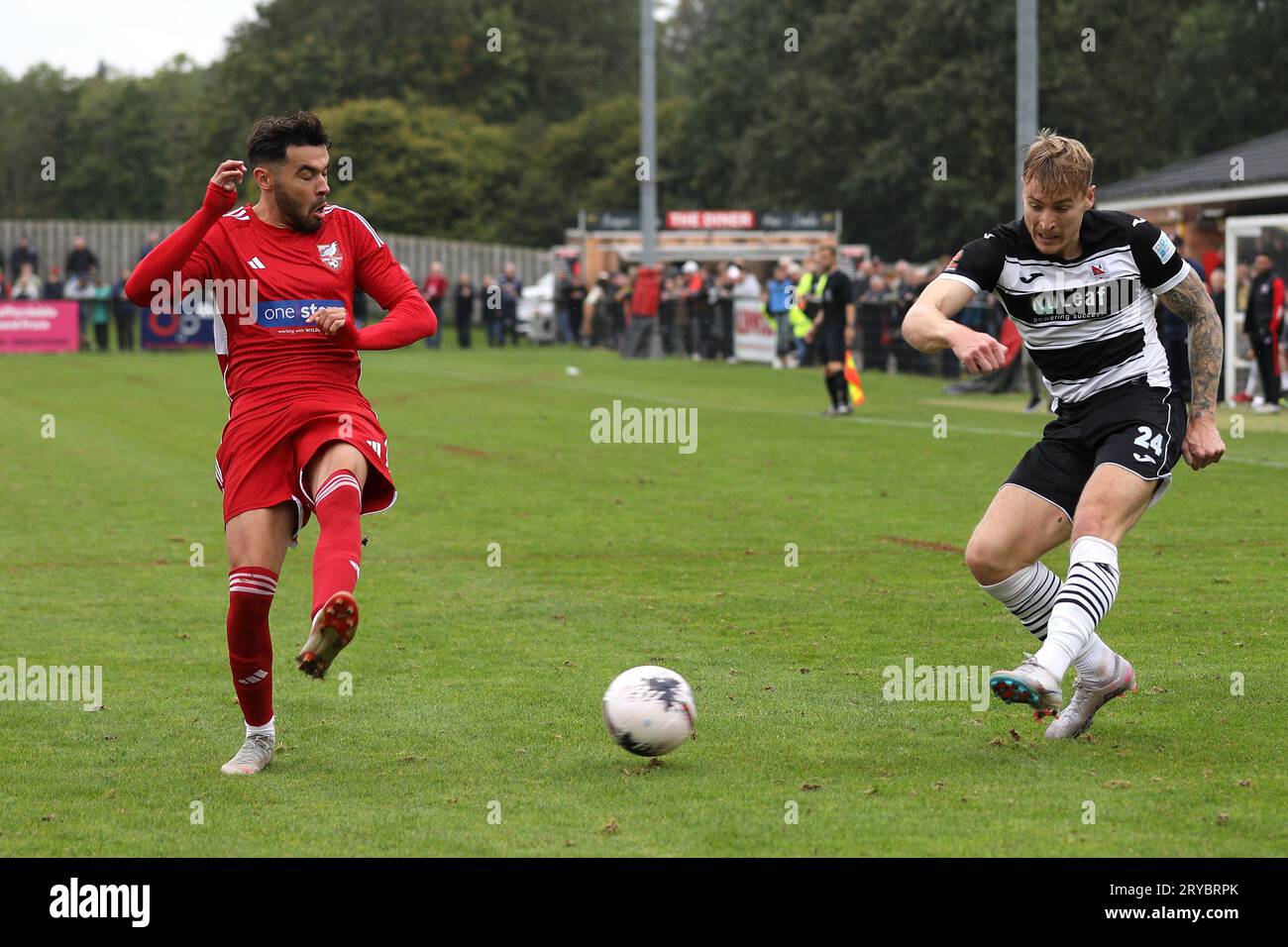 Cameron Salkeld of Darlington crosses the ball during the FA Cup Third ...